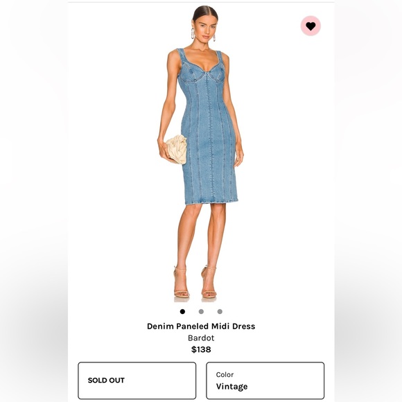 Bardot | Dresses | Bardot Denim Panel Midi Dress | Poshmark
